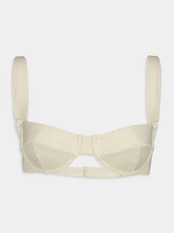 HAIGHT. Ribbed Gaia Top - White