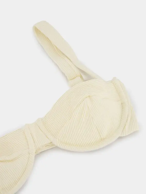 HAIGHT. Ribbed Gaia Top - White