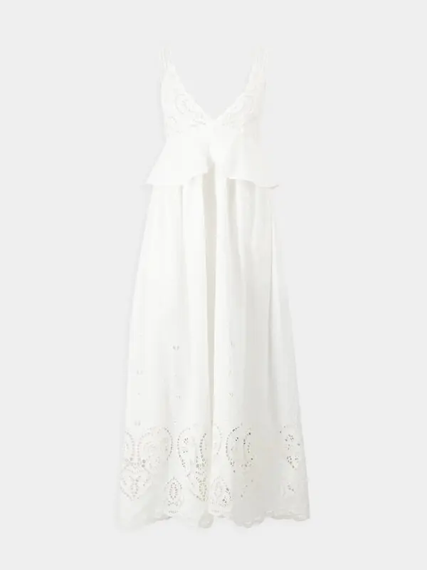 Stella McCartney Brodarie Anglaise Maxi Dress - White