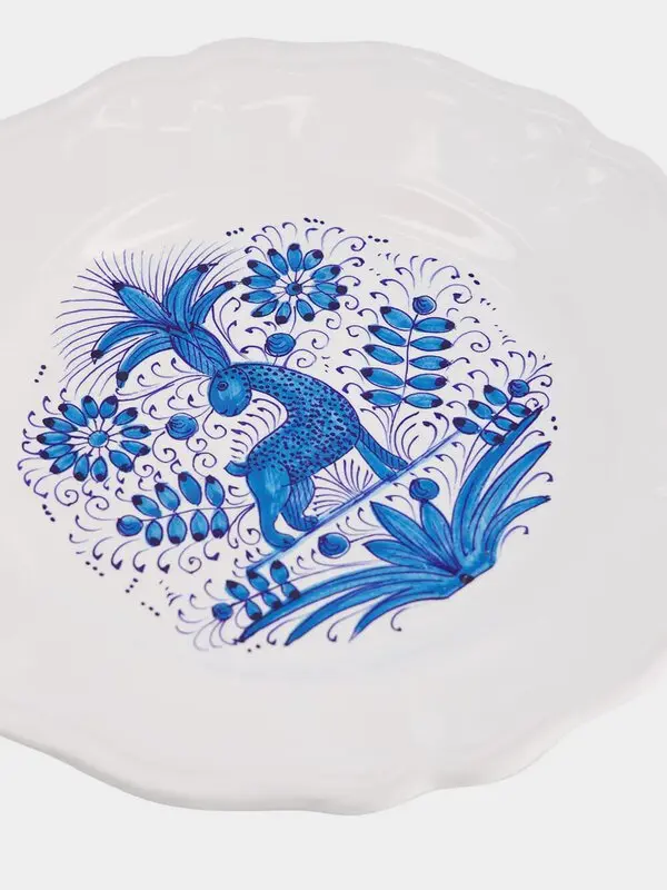 LES-OTTOMANS Handpainted Ceramic Christmas Dinner Plate