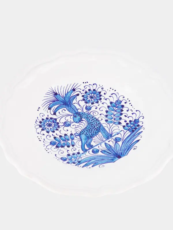 LES-OTTOMANS Handpainted Ceramic Christmas Dessert Plate