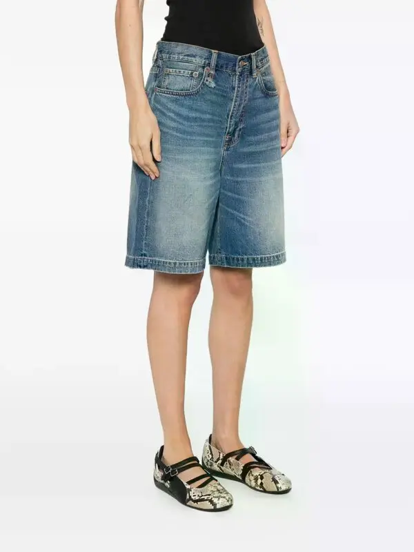 R13 Five-pocket Denim Shorts - Blue