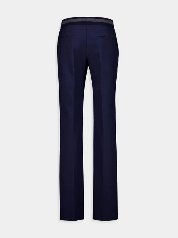 Off-White Mid-rise Stripe-detail Trousers - White