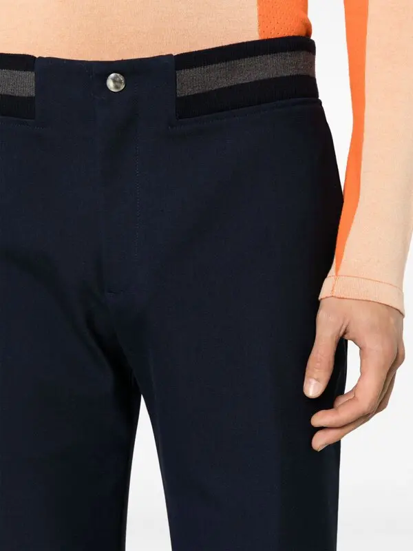 Off-White Mid-rise Stripe-detail Trousers - White