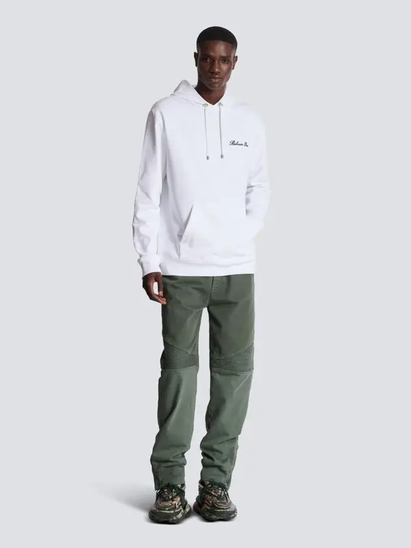 Balmain Signature Embroidered Relaxed-fit Sweatshirt - White