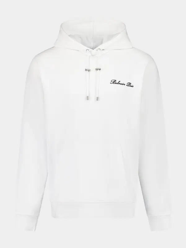 Balmain Signature Embroidered Relaxed-fit Sweatshirt - White