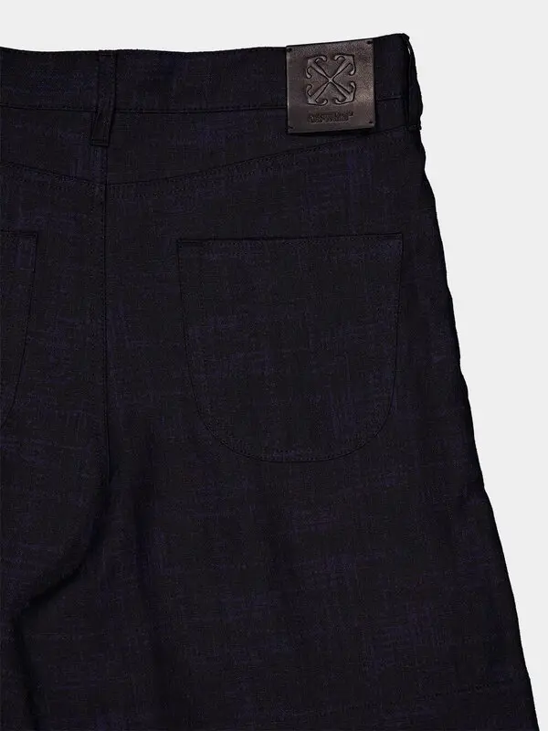Off-White 90s Logo Linen Shorts