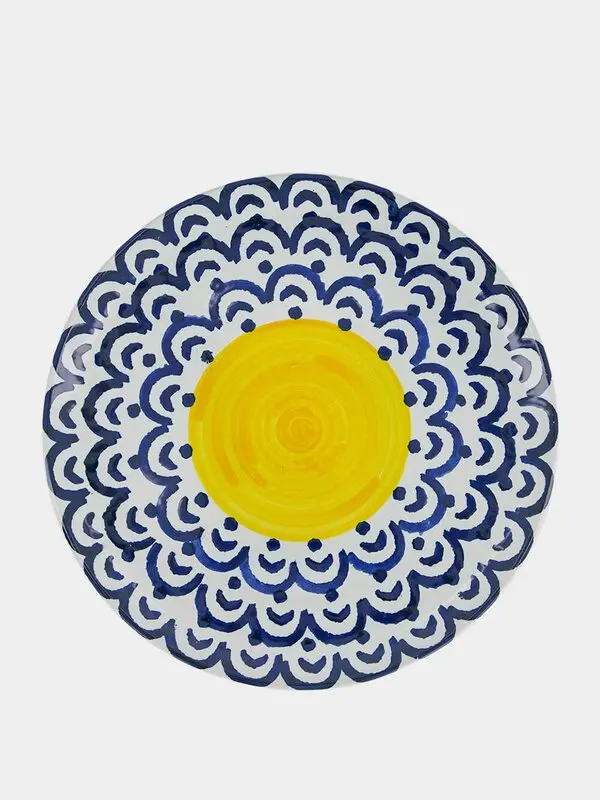 LES-OTTOMANS Sicily Dinner Plate - Yellow