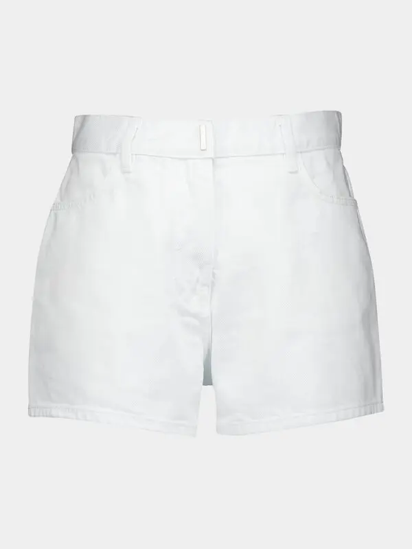 Givenchy Slim Fit Denim Shorts - White