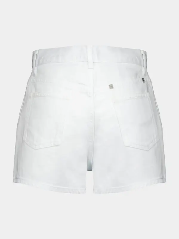 Givenchy Slim Fit Denim Shorts - White