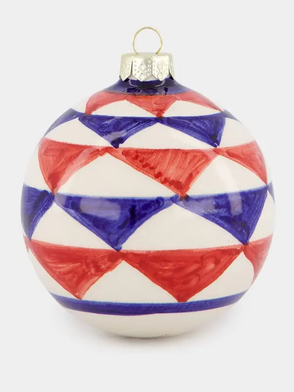 LES-OTTOMANS Ceramic Christmas Ball - White