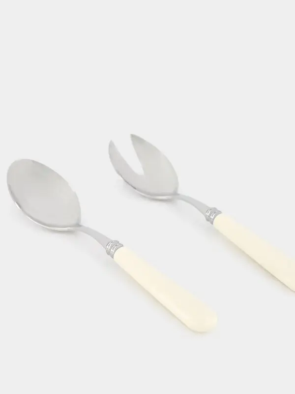 CAPDECO Helios Ivory Salad Server Set