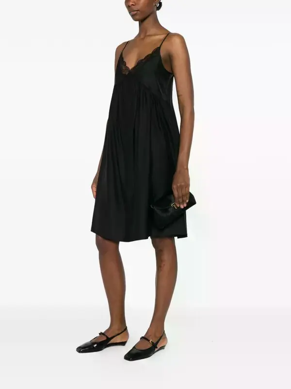 THE ROW Lace-panel Midi Dress