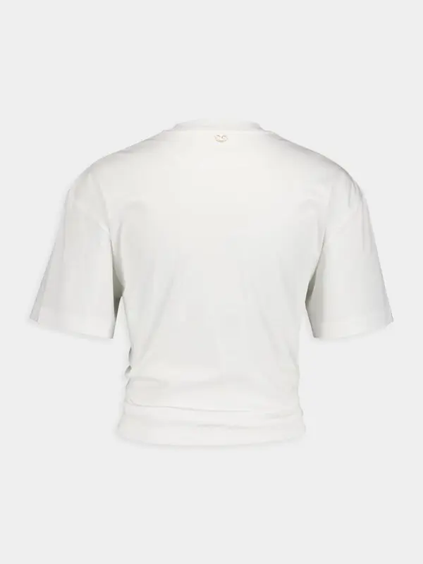 Rabanne Jersey Tee With Ring Detail - White