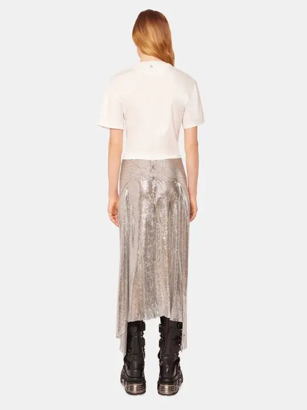 Rabanne Jersey Tee With Ring Detail - White