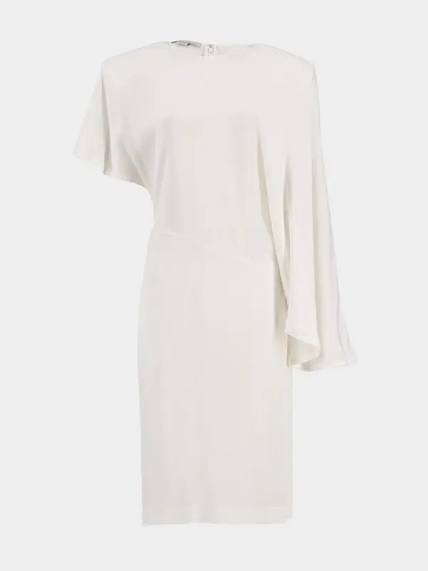 Stella McCartney Asymmetric Draped Midi Dress - White