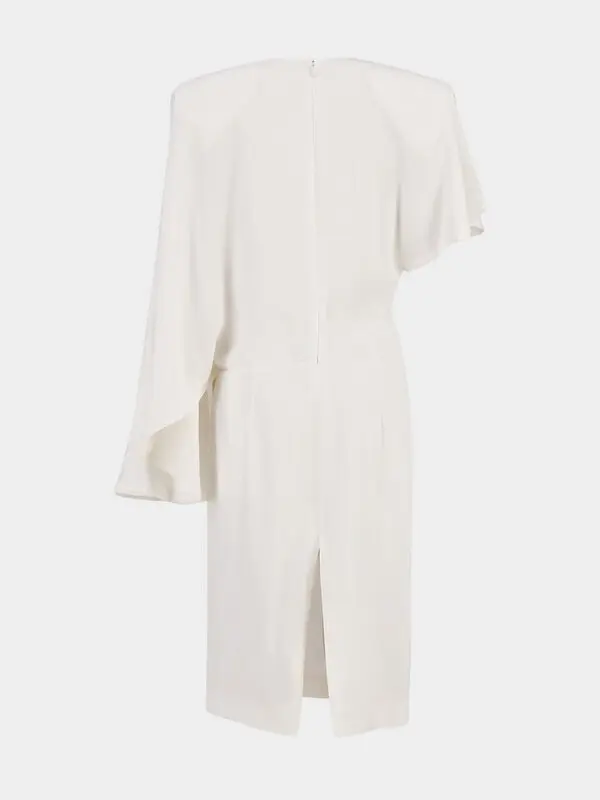 Stella McCartney Asymmetric Draped Midi Dress - White