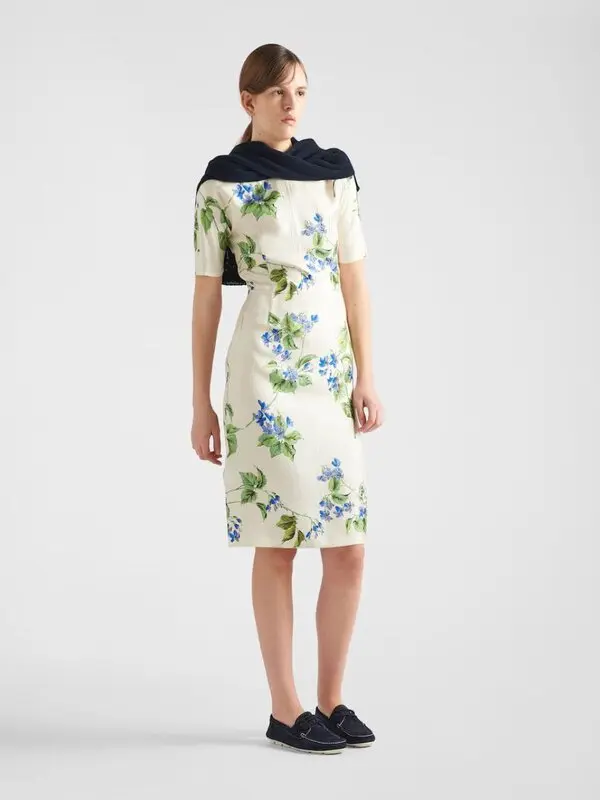 Prada Re-edition 2003 Violet Print Silk Dress