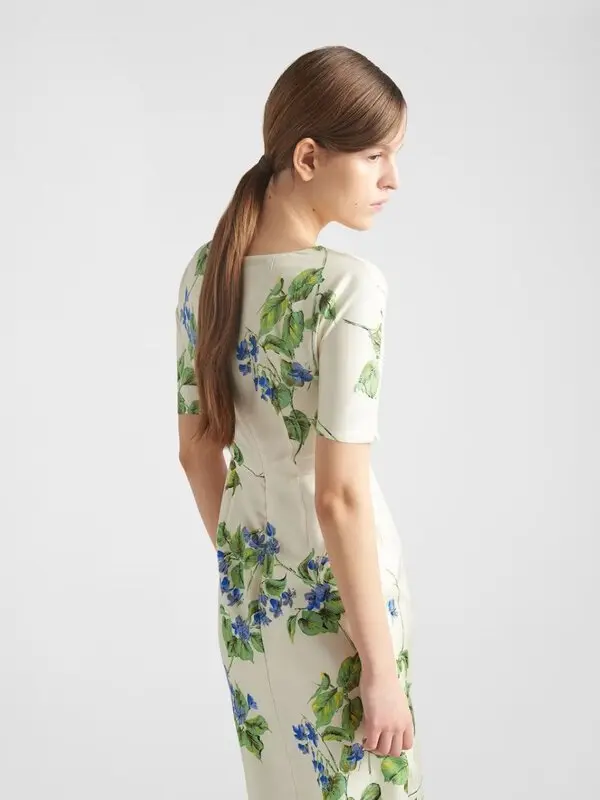 Prada Re-edition 2003 Violet Print Silk Dress
