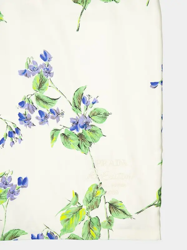 Prada Re-edition 2003 Violet Print Silk Dress