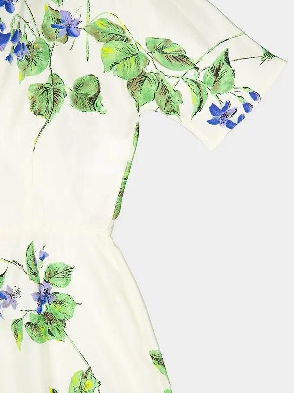 Prada Re-edition 2003 Violet Print Silk Dress