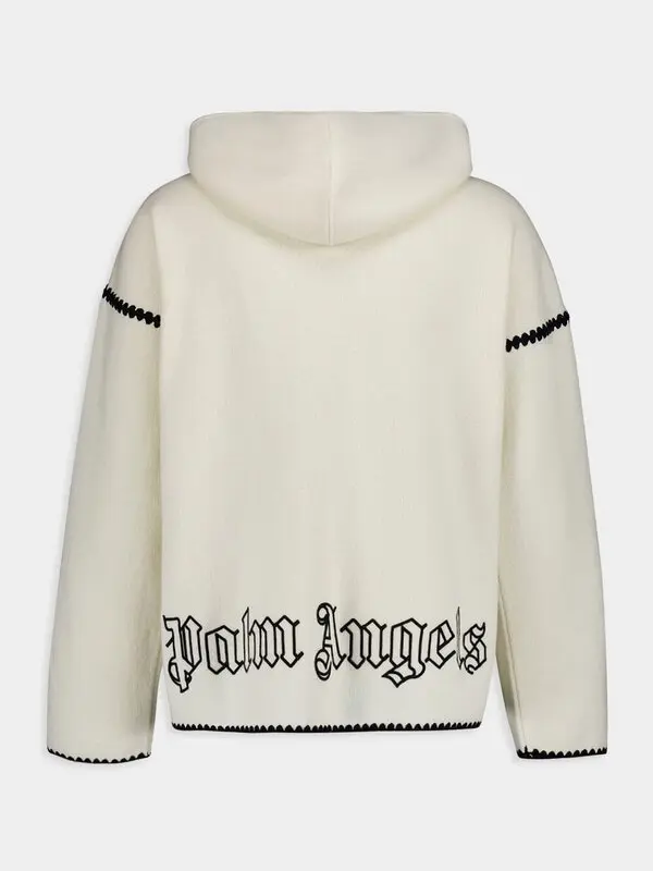 Palm Angels Monogram Zip-up Wool Jacket