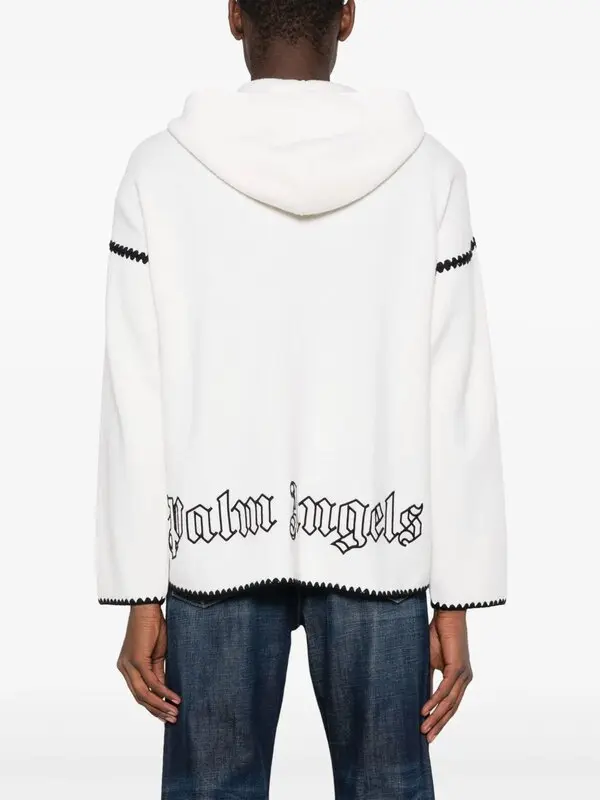 Palm Angels Monogram Zip-up Wool Jacket
