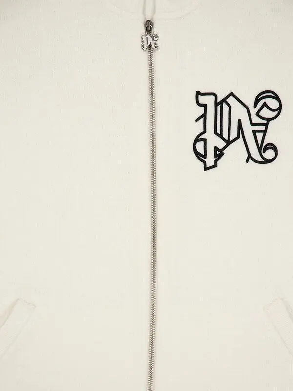 Palm Angels Monogram Zip-up Wool Jacket