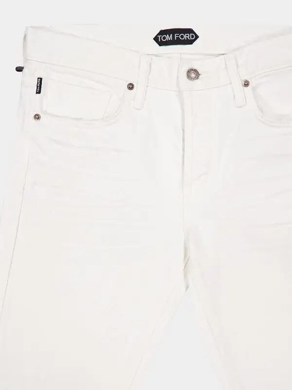 TOM FORD Straight-fit Selvedge Denim Jeans - White