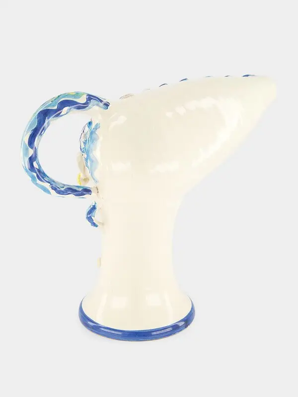 LES-OTTOMANS Sicilian Ceramic Head Vase - White