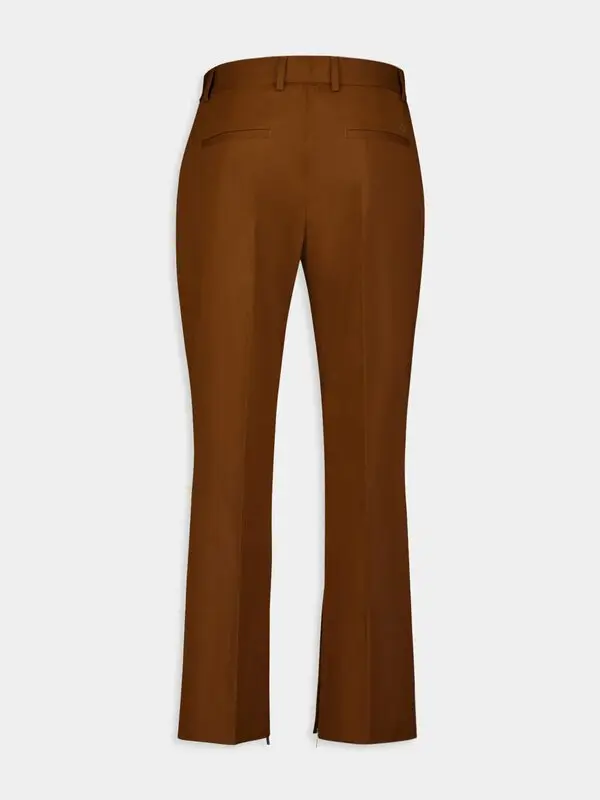 Off-White Slim Fit Cotton Trousers