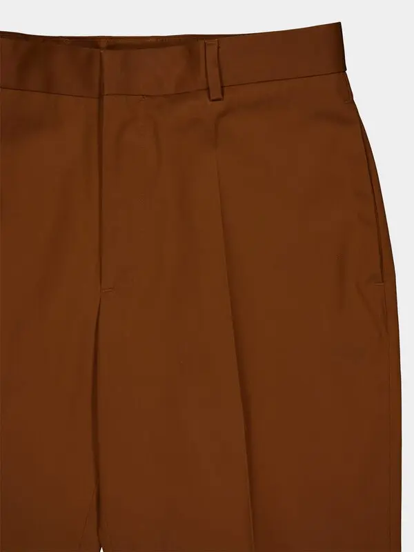 Off-White Slim Fit Cotton Trousers