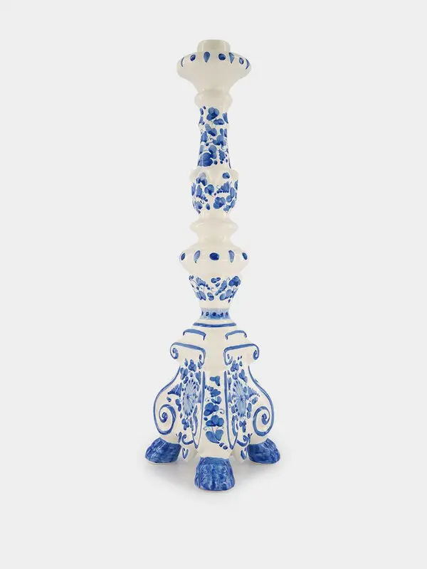 LES-OTTOMANS Turquerie Ceramic Candleholder - White