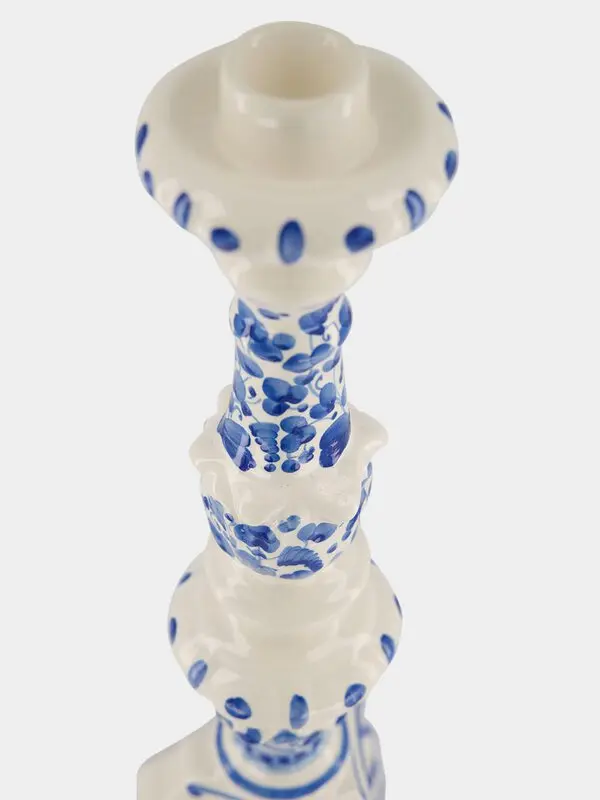 LES-OTTOMANS Turquerie Ceramic Candleholder - White