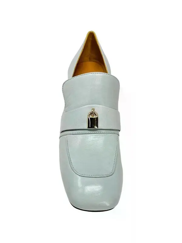 MADISON MAISON Lock-detail Heeled Loafers - Blue