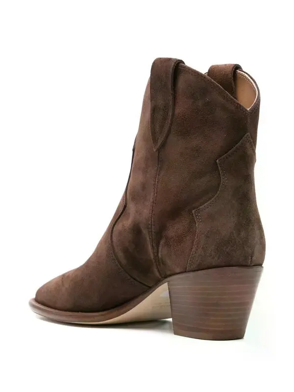 ANNA F. Pointed-toe Boots - Brown