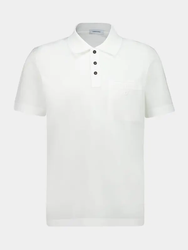 FERRAGAMO Cotton Polo Shirt - White