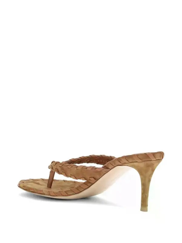 GIANVITO ROSSI Braided-strap Thong Sandals - Neutrals