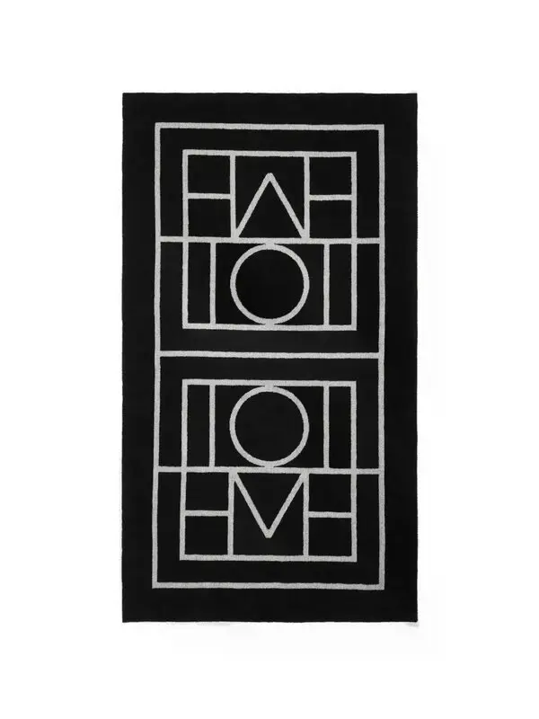 TOTEME Monogram Beach Towel - Black