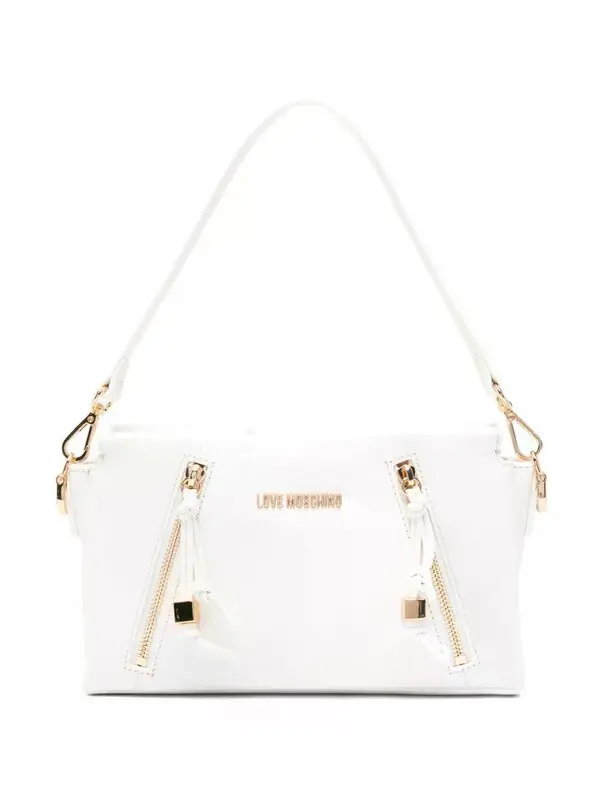 Moschino Zip-pocket Shoulder Bag - White