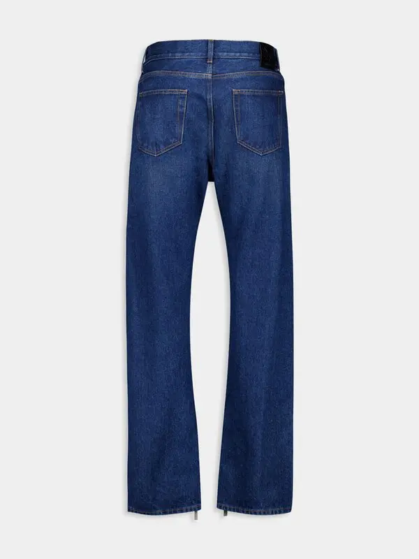 Off-White Arr Tab Zip Det Skate Wide-leg Jeans - White