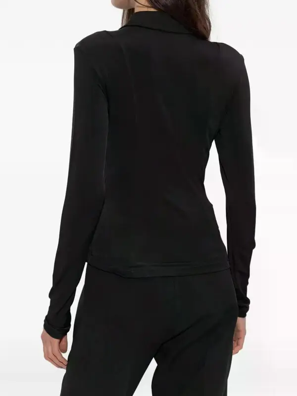 GANNI Tie-detail Blouse - Black