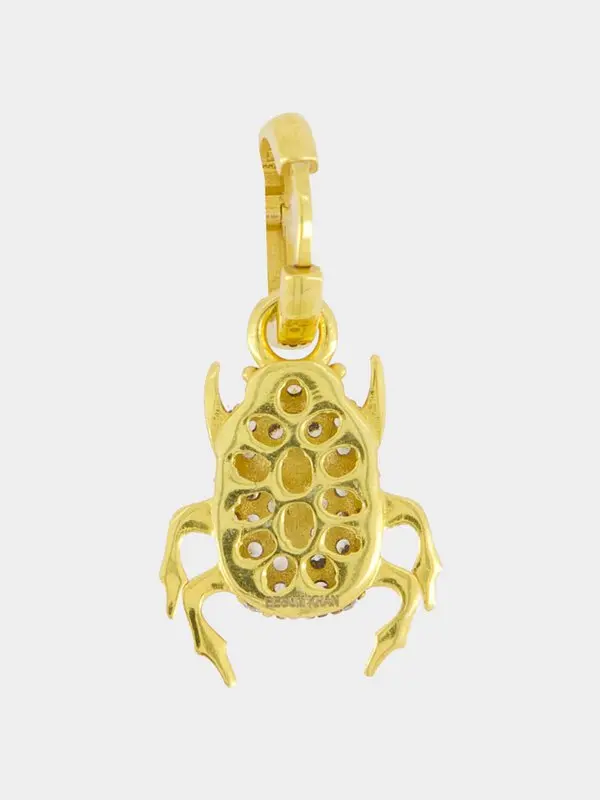Begum Khan Scarab Hoop Earring Charm - White