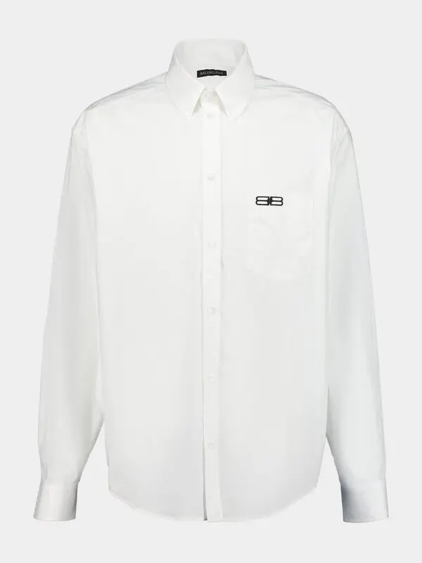 Balenciaga Cotton Large-fit Shirt - White