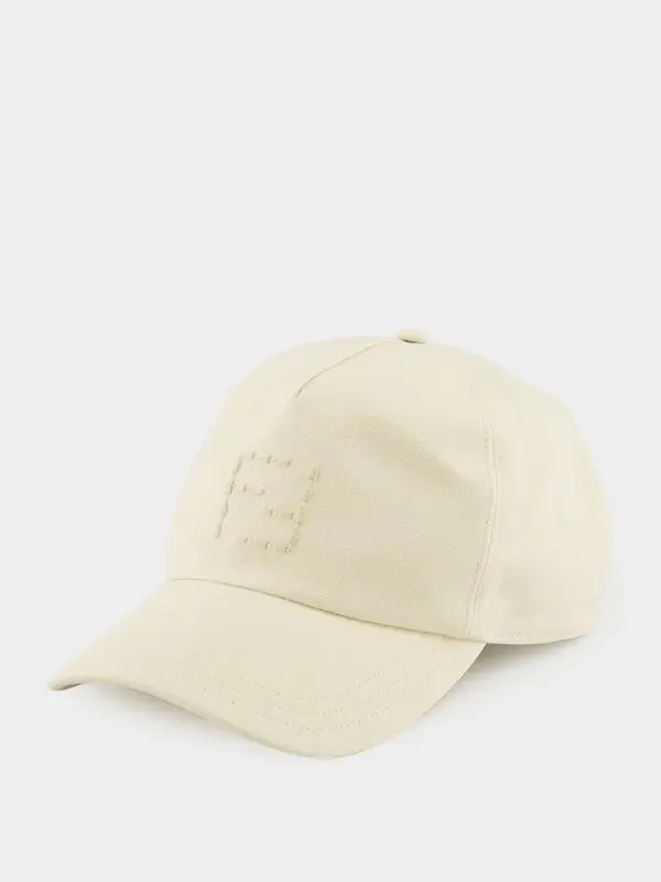 Fendi Canvas Baseball Cap - White