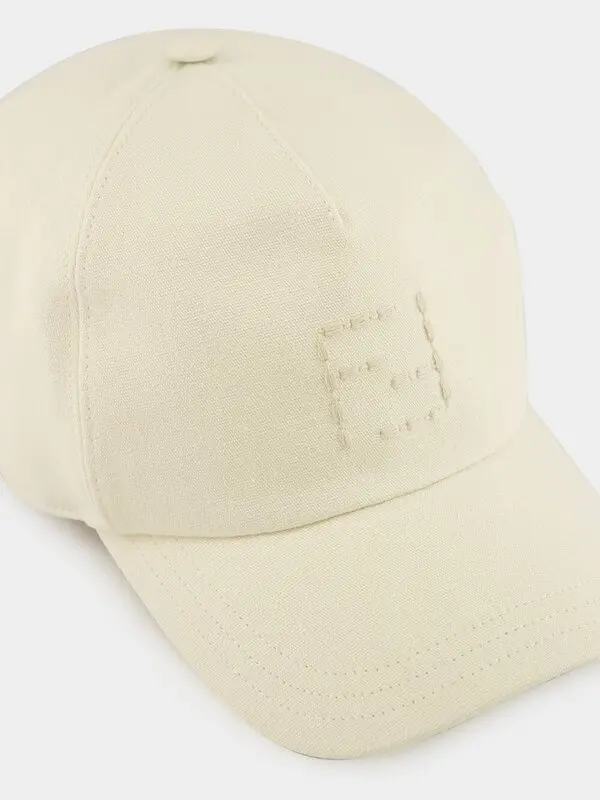 Fendi Canvas Baseball Cap - White