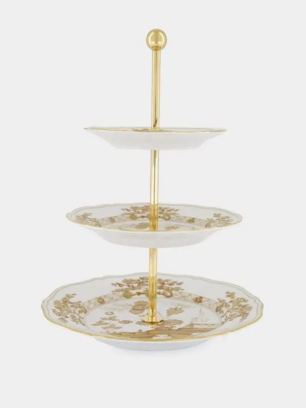 GINORI 1735 Aurum Oriente Italiano 3-tier Serving Stand - White