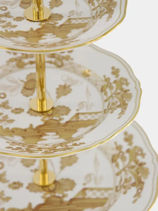 GINORI 1735 Aurum Oriente Italiano 3-tier Serving Stand - White