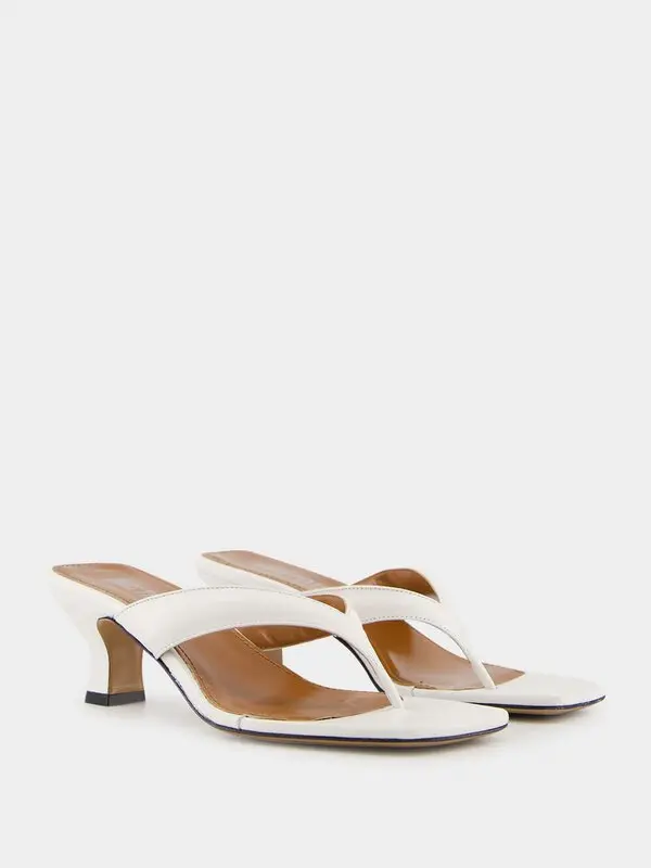 Paris Texas Portofino Leather Mules - White