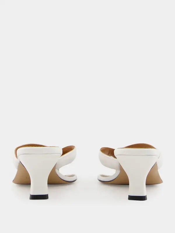 Paris Texas Portofino Leather Mules - White